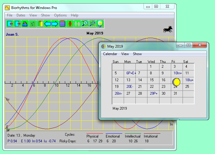 Biorhythms for Windows